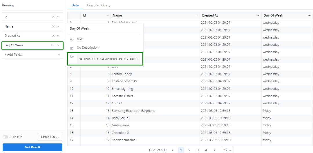 Extract Subfields From Date datetime Values Holistics Docs