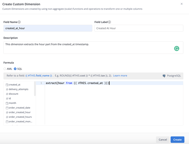 Extract Subfields From Date datetime Values Holistics Docs